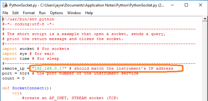 Open Socket LAN connection using Python Open Socket LAN connection using Python