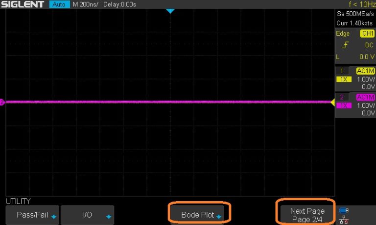 Bode Plot of a filter using an oscilloscope and function generator ...
