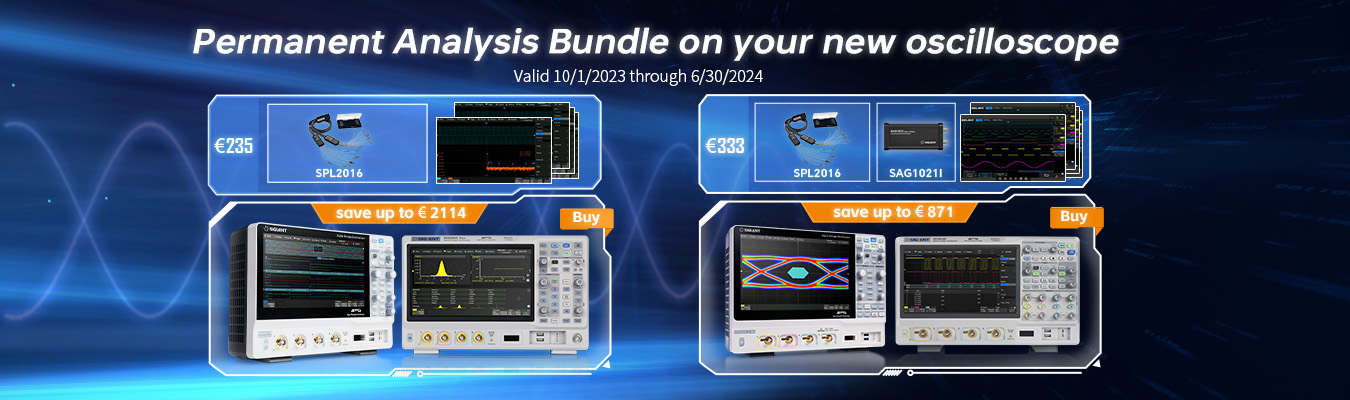 Permanent Analysis Bundle on your new oscilloscope - Siglent